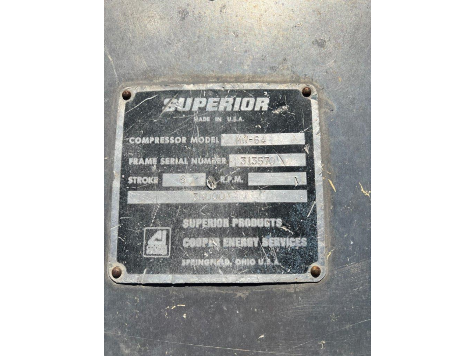 Superior MW-64 Compressor Frame and Cylinders, Used - Compressor Frames ...